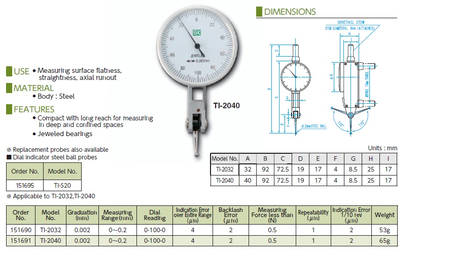 Ichiban Precision Sdn Bhd - SK - SK DIAL INDICATORS Ichiban Precision Sdn Bhd - SK - SK DIAL INDICATORS